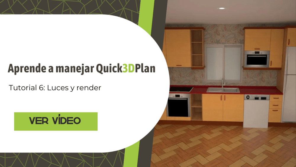6. Luces y render en Quick3DPlan. - Quick3DPlan