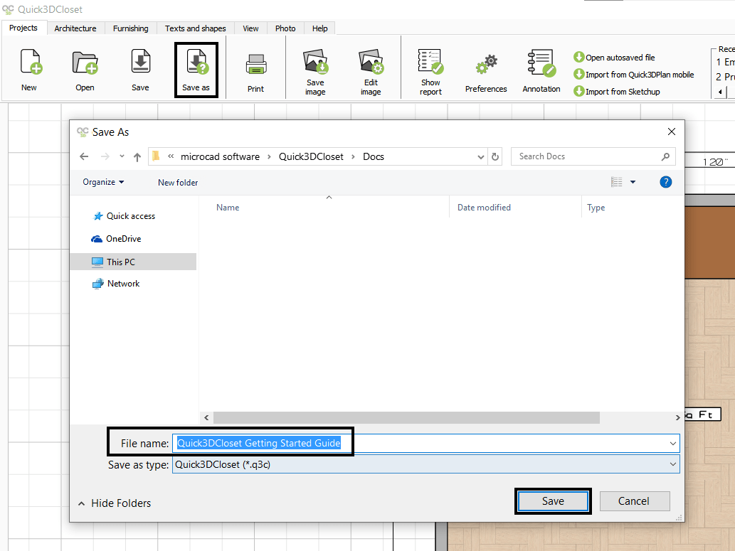 3. Create closet #2: Element distribution and pricing - Quick3DPlan